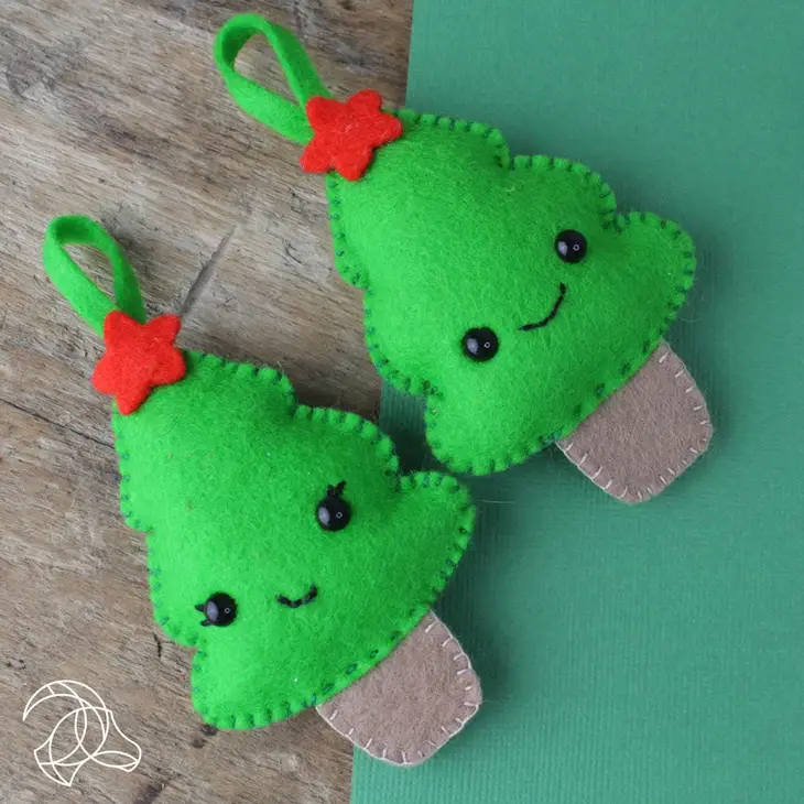 DIY Felt Kit - Christmas Tree Hangers | Walther Handmade LLC