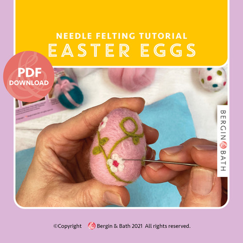 Needle-Felted Easter egg pattern, needle felting tutorial, digital ...