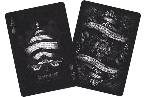 Black Arcane Playing Cards | hkplayingcard