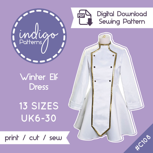 Winter Frieren Dress Sewing Pattern | Indigo Patterns