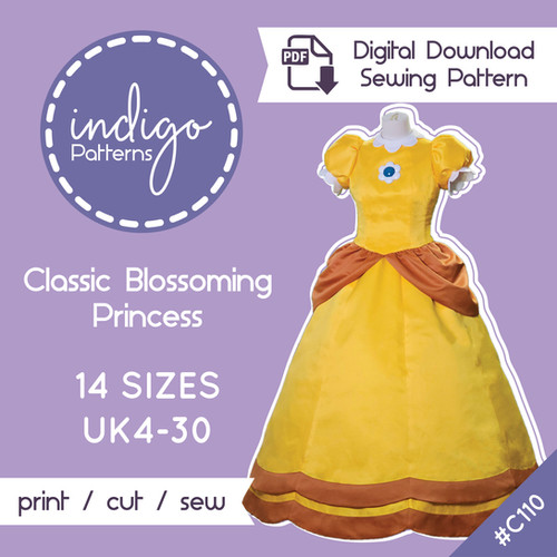 Classic Princess Daisy Cosplay Sewing Pattern | Indigo Patterns