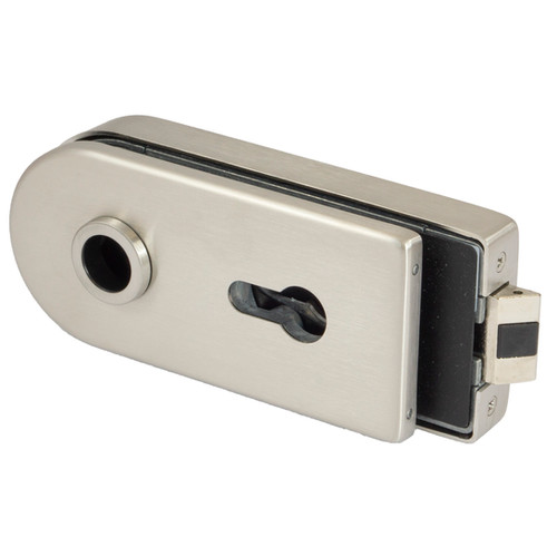 FPL02 Rounded Euro Patch Lock, No Rose | Franchi Glass
