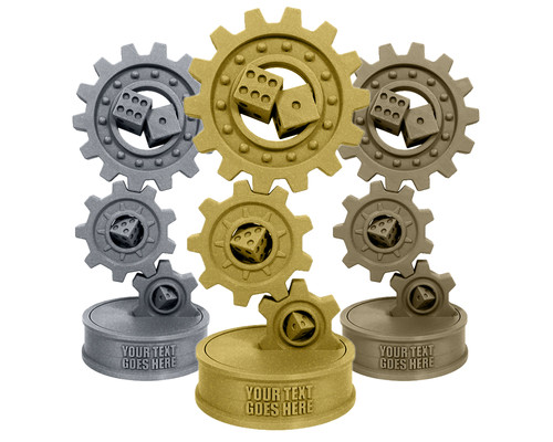 Steampunk Dice Trophy | WHITEFOOT3D Shop