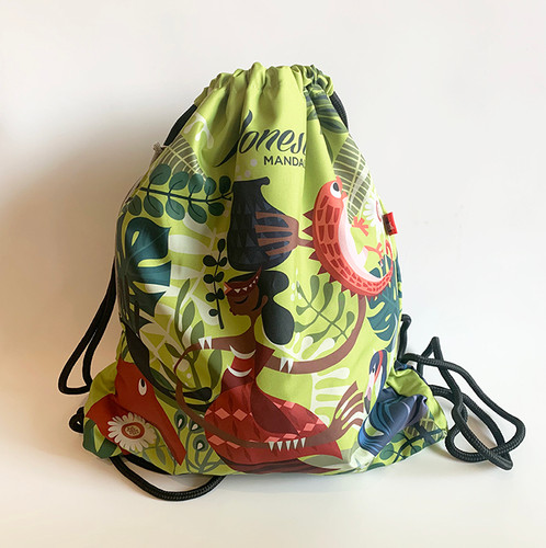 Simply Harmony Green Drawstring Bag | Sepiring Indonesia