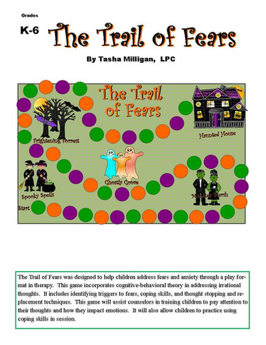 Trail of Fears - Preprinted A CBT Counseling Game for Anixety, Fears ...