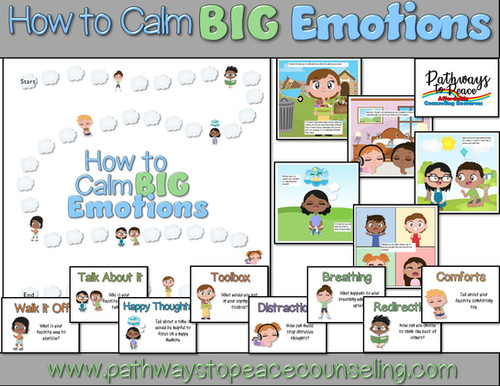 How to Calm Big Emotions: A Coping Skill Book and Game - Hard Copy ...