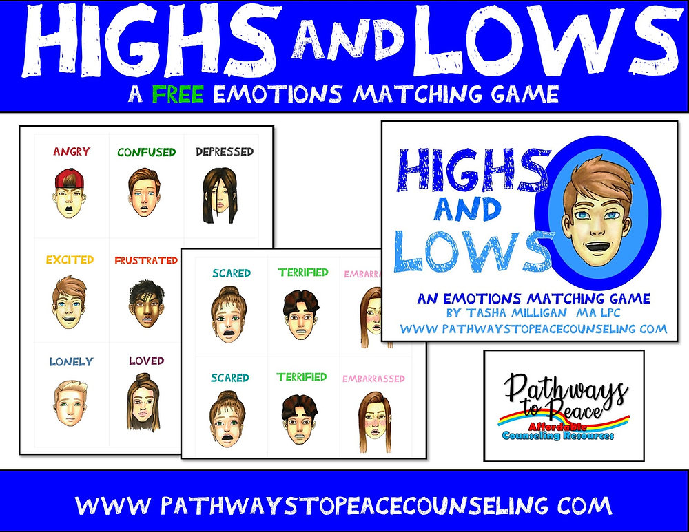 Highs and Lows Free Emotions Matching Card Game