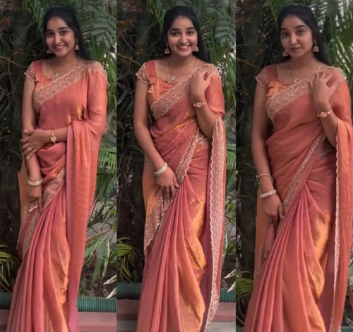 Trending Space Silk Ready to Wear Saree, Stone Work All Over and Border| WiMO