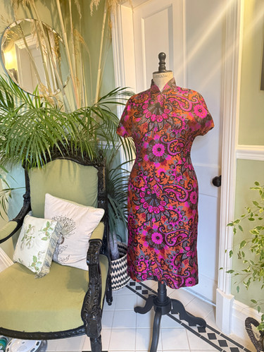 1980s Chinese Style Silk Dress | Rock Follies Vintage