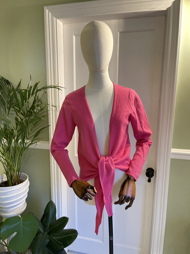 Fuchsia Pink Cashmere Cardigan | Rock Follies Vintage