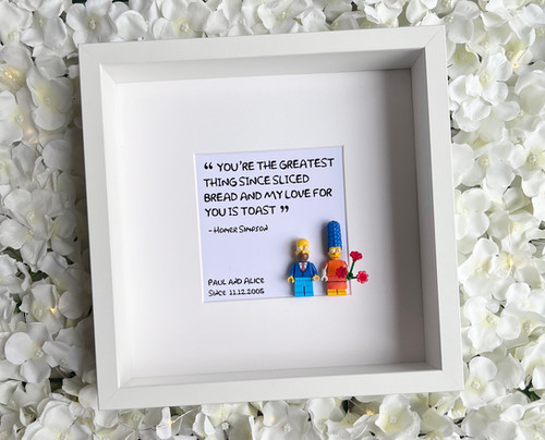 Homer & Marge Love Frame (The Simpsons) | Crafty Em Bee