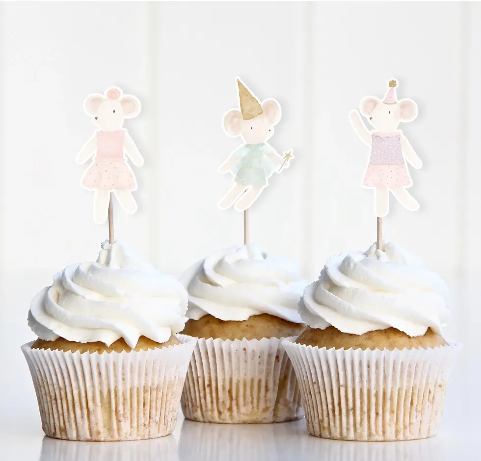 Royal mouse tea party cake toppers | Pops And Buds