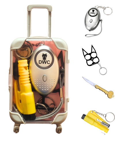 Women safety kit in mini briefcase Devil Will cry alarm, Dwc keychain ...