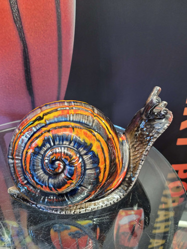 30cm stunning hand painted snail a real beauty | Anita Harris Pottery
