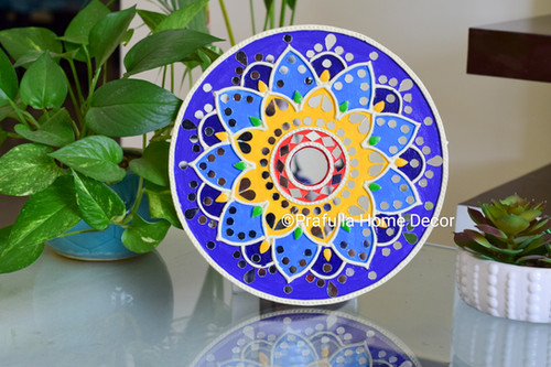 Floral Mandala Lippan Wall Art, Lippan Wall Hanging, Wall Art, Home ...