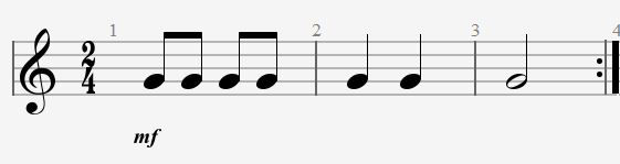 Compás. Compases simples y compases compuestos. Doble barra. Puntillo.