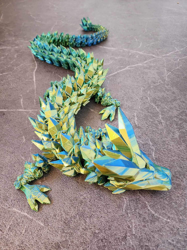 Giant Articulated Crystal Dragon | Black Rook Creations