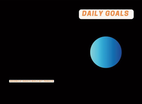 DAILY GOALS NOTEBOOK COVER - BOLD BLACK DESIGN | RWSP-WEBSITE