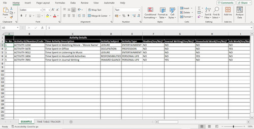 TIME TABLE TRACKER | RWSP-WEBSITE