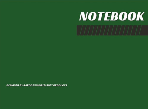 NOTEBOOK COVER - BOLD GREEN DESIGN | RWSP-WEBSITE