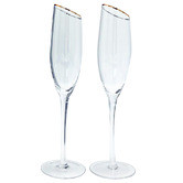 Edged Elegance Stemmed Champagne Flutes | Discovery Noosa