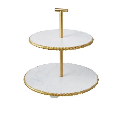 Dolomite Two Tier Marble Stand | Discovery Noosa