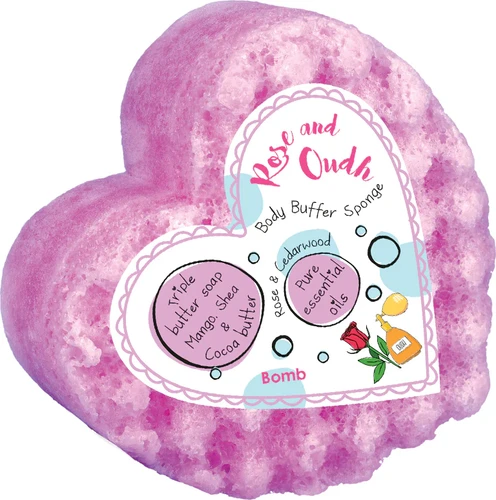 Body Buffer Shower Sponge - Rose & Oudh | dianenikoliconline