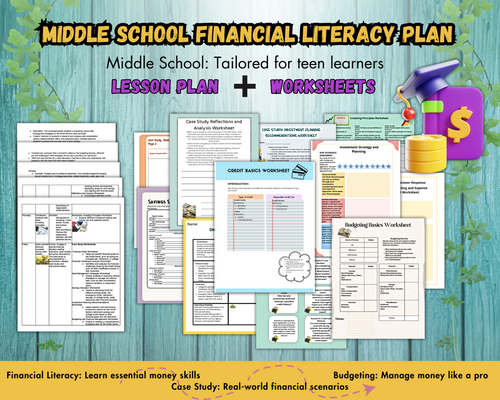 Middle School Financial Literacy Plan: Perfect for Daycare, Workshops ...
