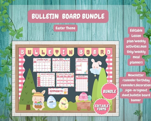 Easter Theme Bulletin Board Printable | Standout Daycare