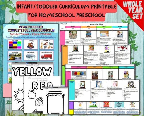 WHOLE YEAR Infant/Toddler Curriculum Printable for homeschool preschool ...