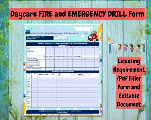Daycare FIRE and EMERGENCY DRILL Form | Standout Daycare