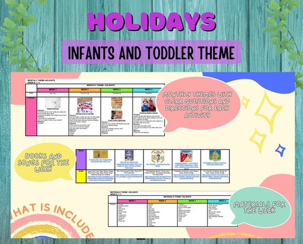Holidays Themed Monthly Lesson Plan/ Holidays Preschool Activities ...