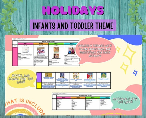 Holidays Themed Monthly Lesson Plan/ Holidays Preschool Activities ...