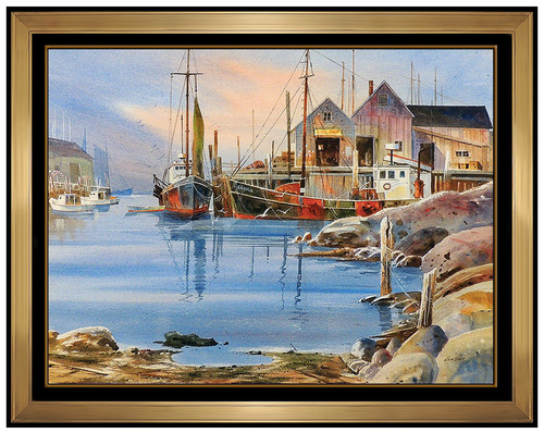 "Original Harbor at Low Tide" by Allen Ulmer | originalartbroker