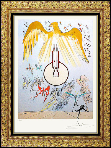 "The Electric Light Bulb" by Salvador Dali | originalartbroker