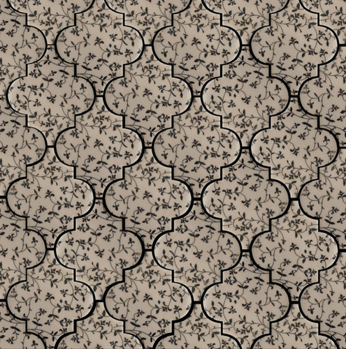 Arabesque Floral Australian Handmade Tile by Amethyst Art Factory