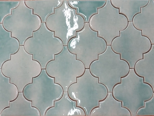 Handmade Arabesque Jade Australian Tile by Amethyst Art Factory