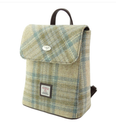 Harris Tweed 'Tummel' Mini Backpack in Beige Stewart | The Paper Gallery