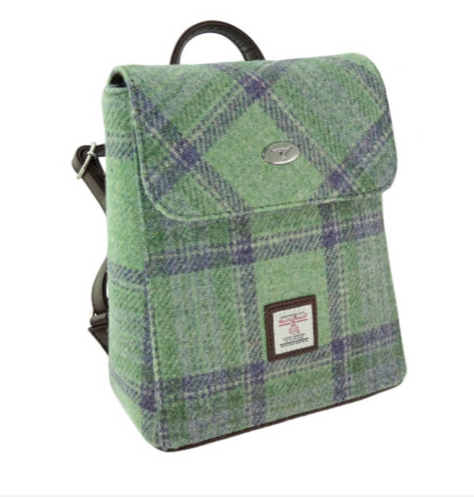 Harris Tweed 'Tummel' Mini Backpack in Faded Green Stewart | The Paper ...