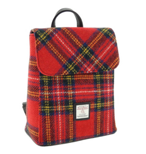 Harris Tweed 'Tummel' Mini Backpack in Royal Stewart | The Paper Gallery