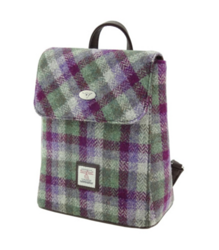 Harris Tweed 'Tummel' Mini Backpack in Green Small Check | The Paper ...
