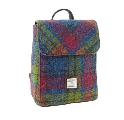 Harris Tweed 'Tummel' Multi Colour Tartan Mini Backpack | The Paper Gallery