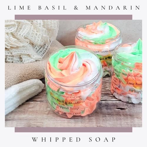 Shower fluff | Lime basil and mandarin. | Soaps & Soaks