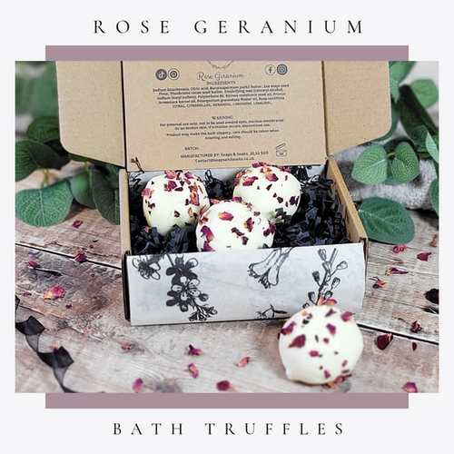 Natural bath truffles | Rose geranium. | Soaps & Soaks