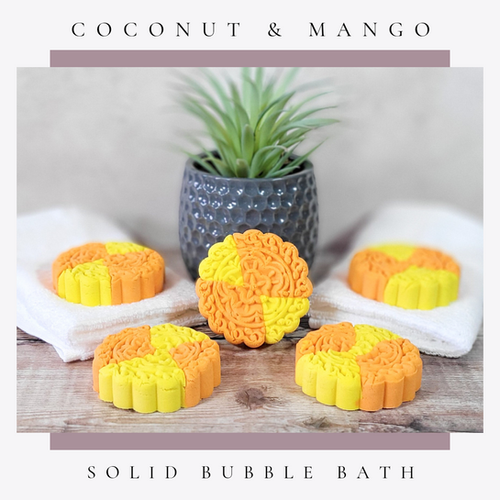 Solid bubble bar | Coconut and mango. | Soaps & Soaks