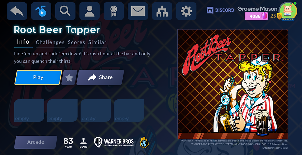 The Antstream Arcade Archive: Root Beer Tapper