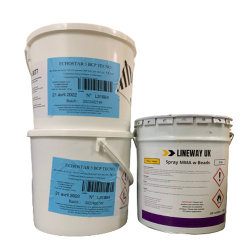 Lineway UK MMA Spray Kit - MMA 1 x 25 kgs and Beads 2 x 20 kgs | Lineway UK
