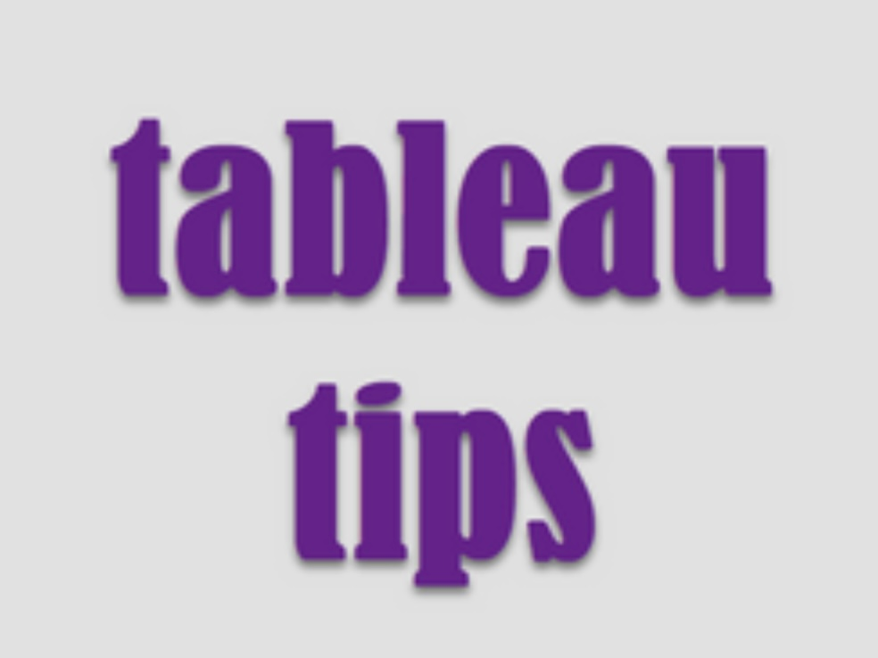 Tiny Tableau Tips