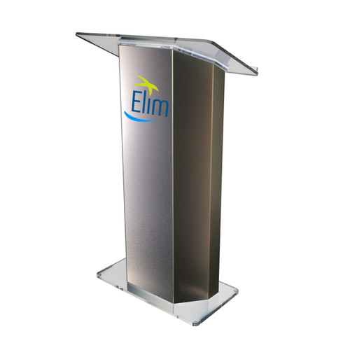 ALU-AV Brushed Metal Composite Lectern | Nova Lecterns