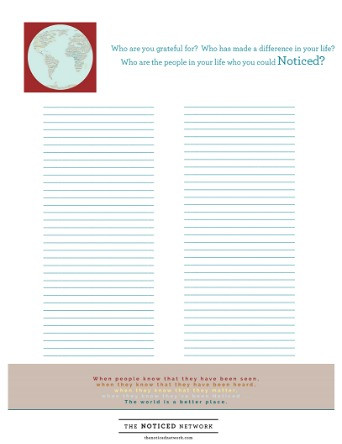 Who can you Notice? worksheet | the-noticed-network